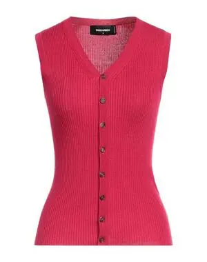 Dsquared2 Cardigan In Virgin Wool - Fuchsia