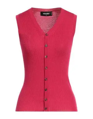 Dsquared2 Cardigan In Virgin Wool - Fuchsia