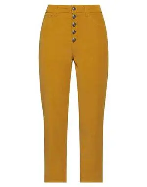 DONDUP Cropped Tapered Corduroy Pants - Yellow