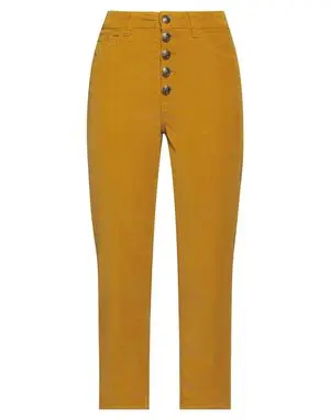 DONDUP Cropped Tapered Corduroy Pants - Yellow