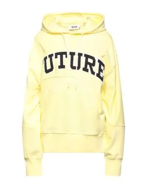 MSGM Organic Cotton Embroidered Sweatshirt - Yellow