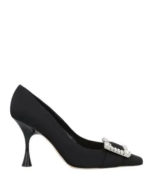 SERGIO ROSSI Pumps With Crystal Appliqués - Black