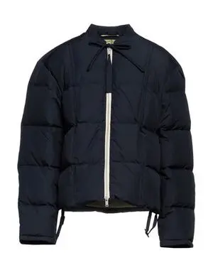 JIL SANDER Quilted Polyester Puffer Jacket Blue