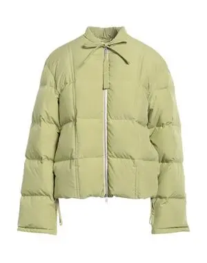 JIL SANDER Quilted Polyester Puffer Jacket Sage Green