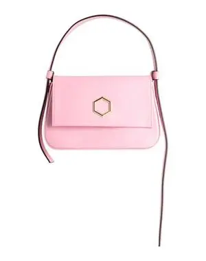 HIBOURAMA Leather Flap Bag Pink