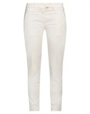 DONDUP Tapered Cropped Pants Off White