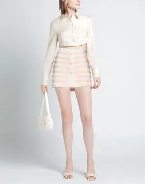 Balmain Mini Skirt In Virgin Wool Blend