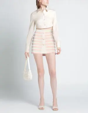 Balmain Mini Skirt In Virgin Wool Blend