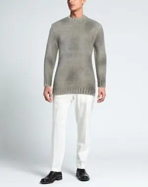 BELLWOOD Crew Neck Two-tone Sweater - Light Grey