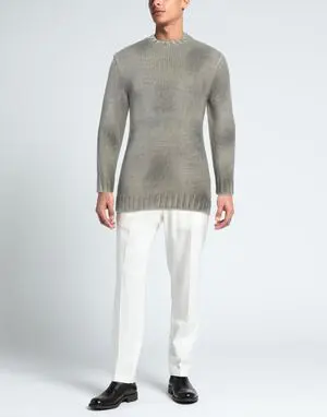 BELLWOOD Crew Neck Two-tone Sweater - Light Grey