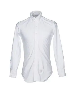 Thom Browne Man Shirt Blue Size 0 Cotton White