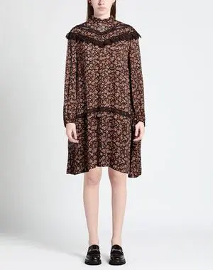 High Mini Dress - Brown