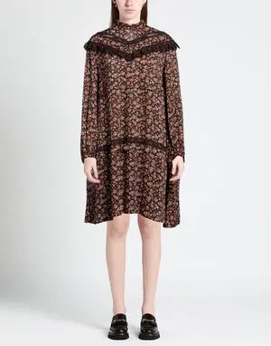 High Mini Dress - Brown