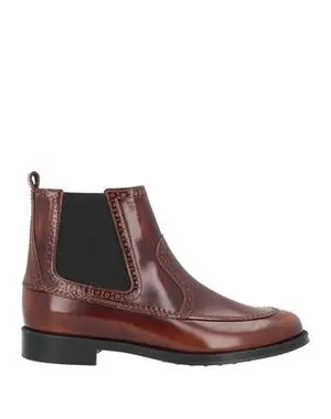 TOD'S TOD'S Soft Leather Ankle Boots With Elastic Gores Brown