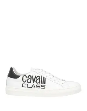 Roberto Cavalli Calfskin Low-top Sneakers - White