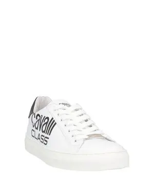 Roberto Cavalli Calfskin Low-top Sneakers - White