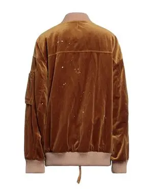 Dsquared2 Velvet Bomber Jacket With Logo
