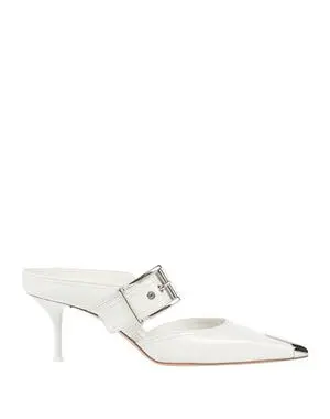Alexander McQueen Mules & Clogs In Leather - Off White