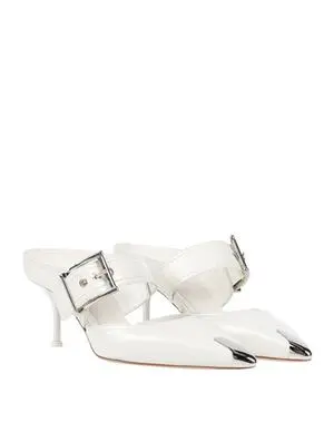 Alexander McQueen Mules & Clogs In Leather - Off White
