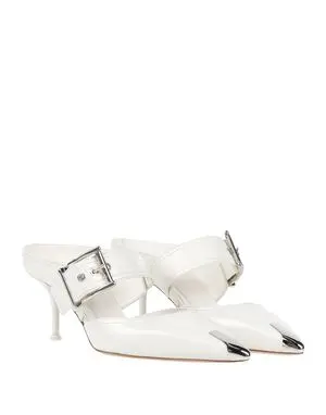 Alexander McQueen Mules & Clogs In Leather - Off White