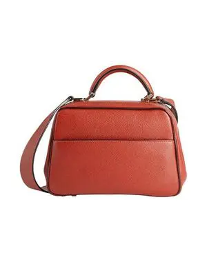 VALEXTRA Handbag In Calfskin Leather Brick