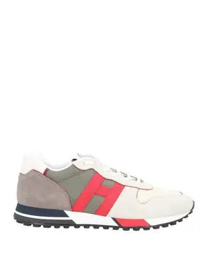 Hogan Sneakers Size Soft Leather, Textile Fibers - Off White