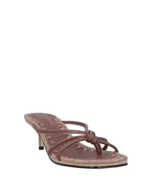 MARA&MINE Leather Thong Sandals - Brown