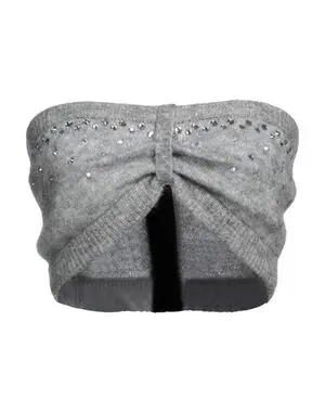 Alessandra Rich ALESSANDRA RICH Knitted Crop Top Grey