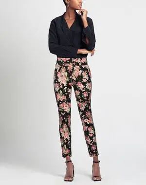 VDP VIA DELLE PERLE Floral Print Tapered Chinos