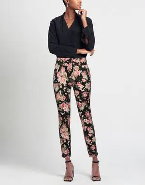 VDP VIA DELLE PERLE Floral Print Tapered Chinos