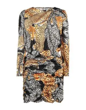 5 PROGRESS Leopard-print Mini Dress - Black