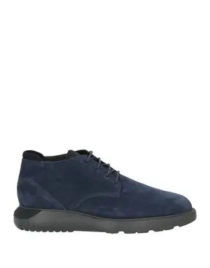 Hogan Ankle Boots In Leather And Textile Fibers