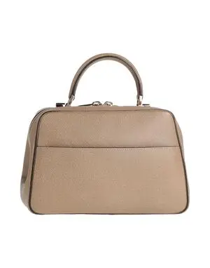 VALEXTRA Brick Calfskin Bowler Bag - Beige