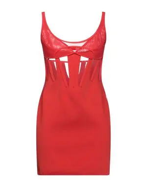 MUGLER Mini Bodycon Dress - Red