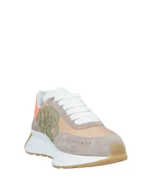 Alexander McQueen Sneakers Size Soft Leather, Textile Fibers