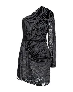IRO PARIS One-shoulder Zebra Print Mini Dress In Viscose And Silk