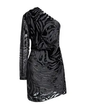 IRO PARIS One-shoulder Zebra Print Mini Dress In Viscose And Silk