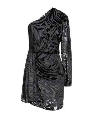 IRO PARIS One-shoulder Zebra Print Mini Dress In Viscose And Silk