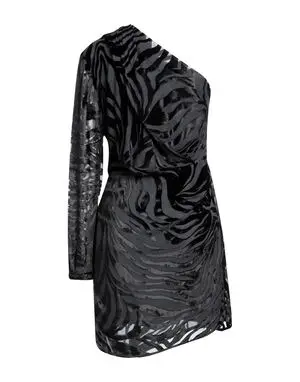 IRO PARIS One-shoulder Zebra Print Mini Dress In Viscose And Silk