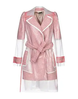 Elisabetta Franchi Belted Tweed Coat Pink