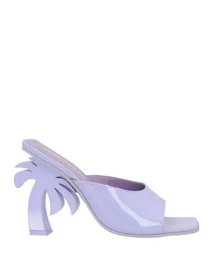 Palm Angels Leather Slide Sandals - Purple