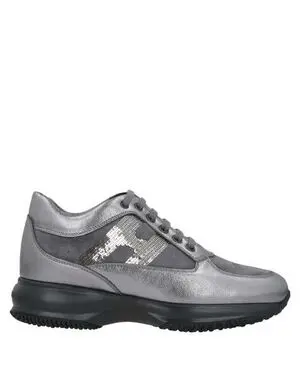 Hogan Leather Low-top Sneakers - Silver