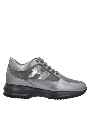 Hogan Leather Low-top Sneakers - Silver