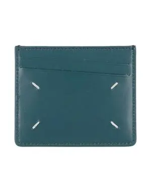 MAISON MARGIELA Man Cardholder Off White Size - Leather Green