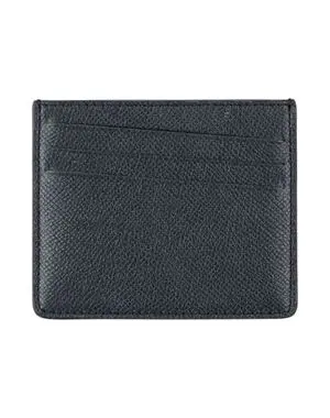 MAISON MARGIELA Man Cardholder Off White Size - Leather Navy Blue
