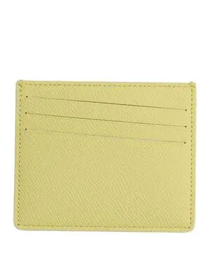 MAISON MARGIELA Man Cardholder Off White Size - Leather Yellow