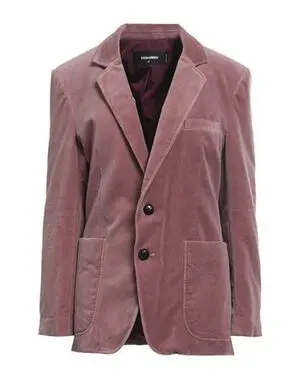 Dsquared2 Velvet Single-breasted Blazer - Pastel Pink