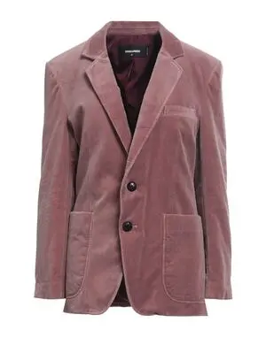 Dsquared2 Velvet Single-breasted Blazer - Pastel Pink