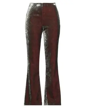 Beatrice B Flared Velvet Pants - Red