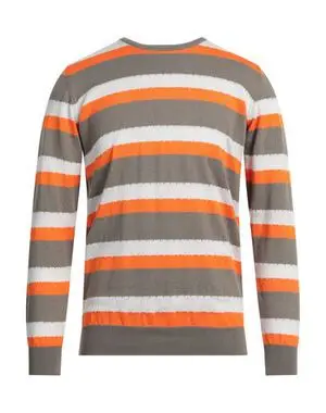 Rossopuro Striped Wool Sweater - Orange